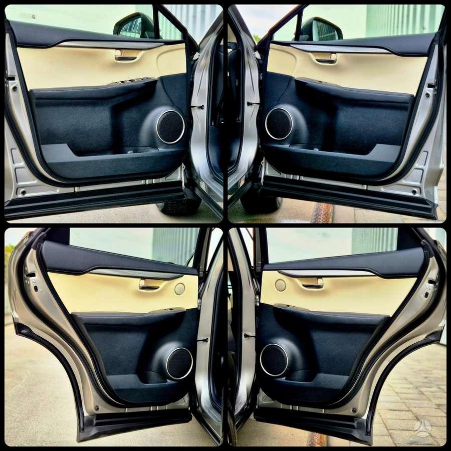 Grey Lexus NX 300h 2018 in Vilnius, with an engine capacity of 2.50 L and mileage of 260 thousand km for 22850 €, photo 35 on AUTOMOTO.COM.LV
