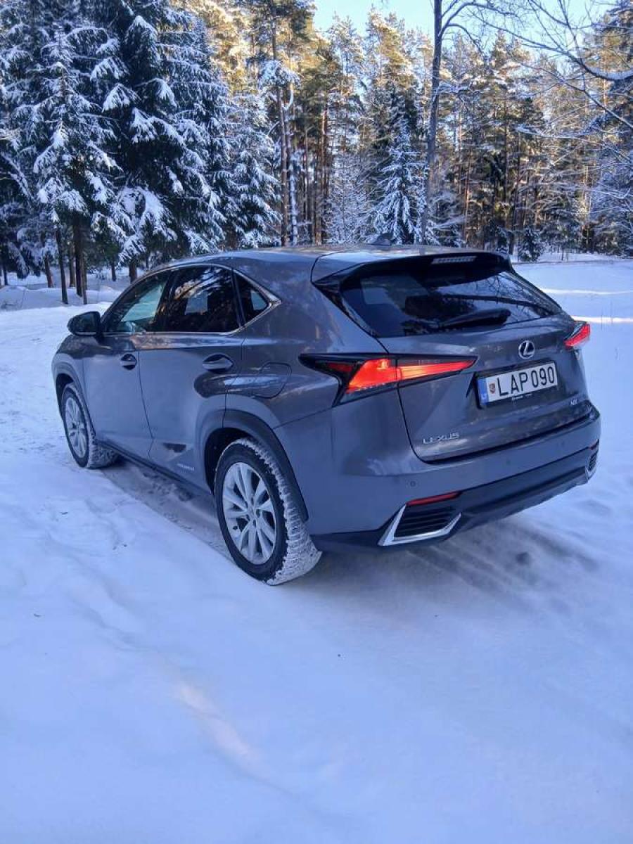 Grey Lexus NX 300h 2019 in Kaunas, with an engine capacity of 2.49 L and mileage of 129 thousand km for 22500 €, photo 3 on AUTOMOTO.COM.LV