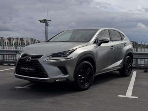 Grey Lexus NX 300h 2019 in Vilnius, with an engine capacity of 2.49 L and mileage of 104 thousand km for 28850 €, photo  on AUTOMOTO.COM.LV