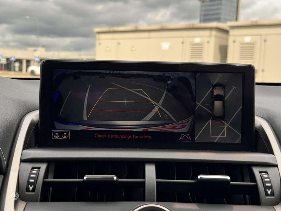 Grey Lexus NX 300h 2019 in Vilnius, with an engine capacity of 2.49 L and mileage of 104 thousand km for 28850 €, photo 26 on AUTOMOTO.COM.LV