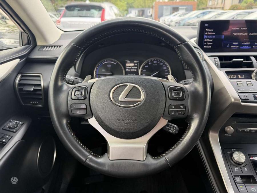 Grey Lexus NX 300h 2019 in Vilnius, with an engine capacity of 2.49 L and mileage of 240 thousand km for 19900 €, photo 22 on AUTOMOTO.COM.LV