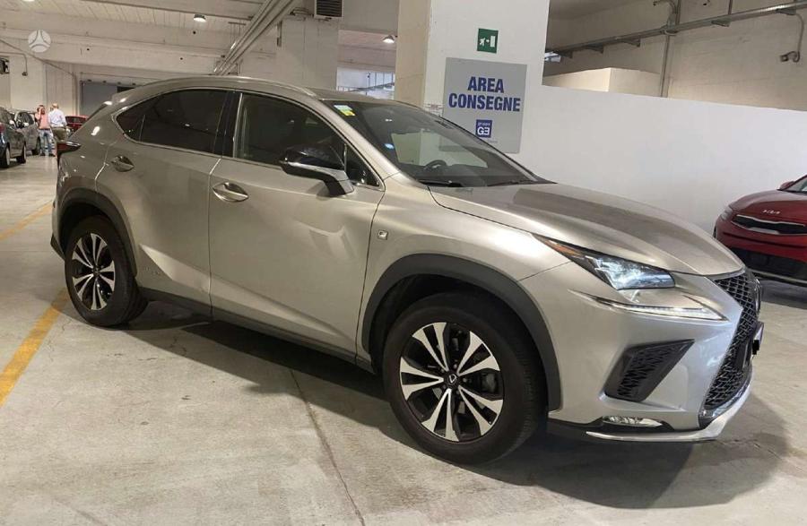 Grey Lexus NX 300h 2020 in Vilnius, with an engine capacity of 2.49 L and mileage of 102 thousand km for 29295 €, photo 5 on AUTOMOTO.COM.LV