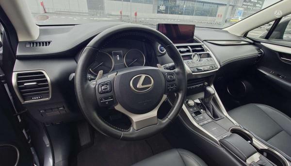 Grey Lexus NX 300h 2021 in Vilnius, with an engine capacity of 2.49 L and mileage of 139 thousand km for 27855 €, photo 9 on AUTOMOTO.COM.LV