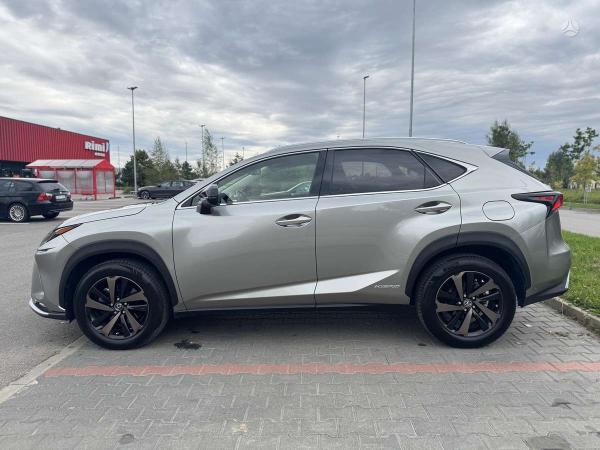 Grey Lexus NX 300h 2021 in Vilnius, with an engine capacity of 2.49 L and mileage of 127 thousand km for 29500 €, photo 8 on AUTOMOTO.COM.LV