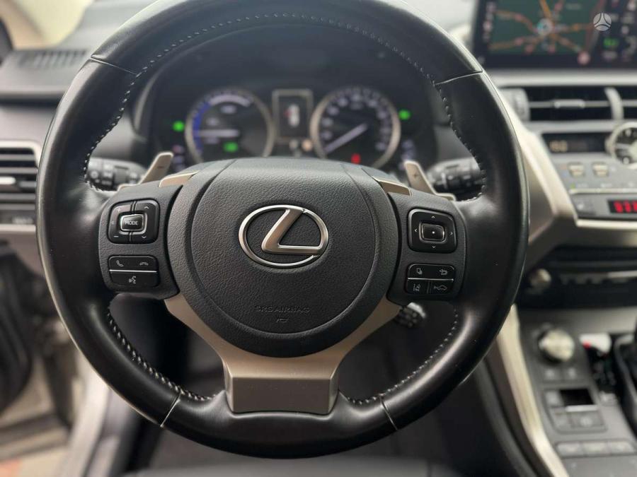 Grey Lexus NX 300h 2021 in Vilnius, with an engine capacity of 2.49 L and mileage of 127 thousand km for 29500 €, photo 14 on AUTOMOTO.COM.LV