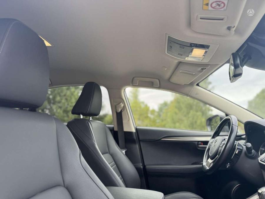 Grey Lexus NX 300h 2021 in Vilnius, with an engine capacity of 2.49 L and mileage of 127 thousand km for 29500 €, photo 16 on AUTOMOTO.COM.LV