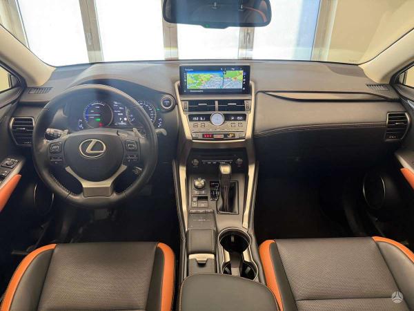 Orange Lexus NX 300h 2020 in Kaunas, with an engine capacity of 2.49 L and mileage of 115 thousand km for 31900 €, photo 8 on AUTOMOTO.COM.LV