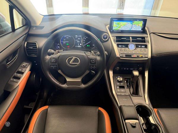 Orange Lexus NX 300h 2020 in Kaunas, with an engine capacity of 2.49 L and mileage of 115 thousand km for 31900 €, photo 9 on AUTOMOTO.COM.LV