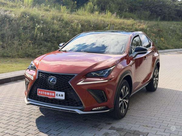 Orange Lexus NX 300h 2021 in Vilnius, with an engine capacity of 2.49 L and mileage of 53 thousand km for 31900 €, photo 1 on AUTOMOTO.COM.LV