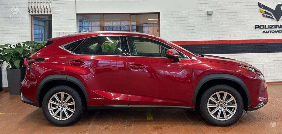 Red Lexus NX 300h 2018 in Vilnius, with an engine capacity of 2.49 L and mileage of 69 thousand km for 26200 €, photo 4 on AUTOMOTO.COM.LV