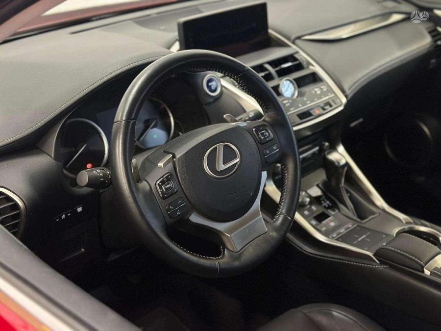Red Lexus NX 300h 2018 in Vilnius, with an engine capacity of 2.49 L and mileage of 69 thousand km for 26200 €, photo 11 on AUTOMOTO.COM.LV