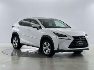 White Lexus NX 300h 2016 in Vilnius, with an engine capacity of 2.49 L and mileage of 103 thousand km for 23900 €, photo 17 on AUTOMOTO.COM.LV