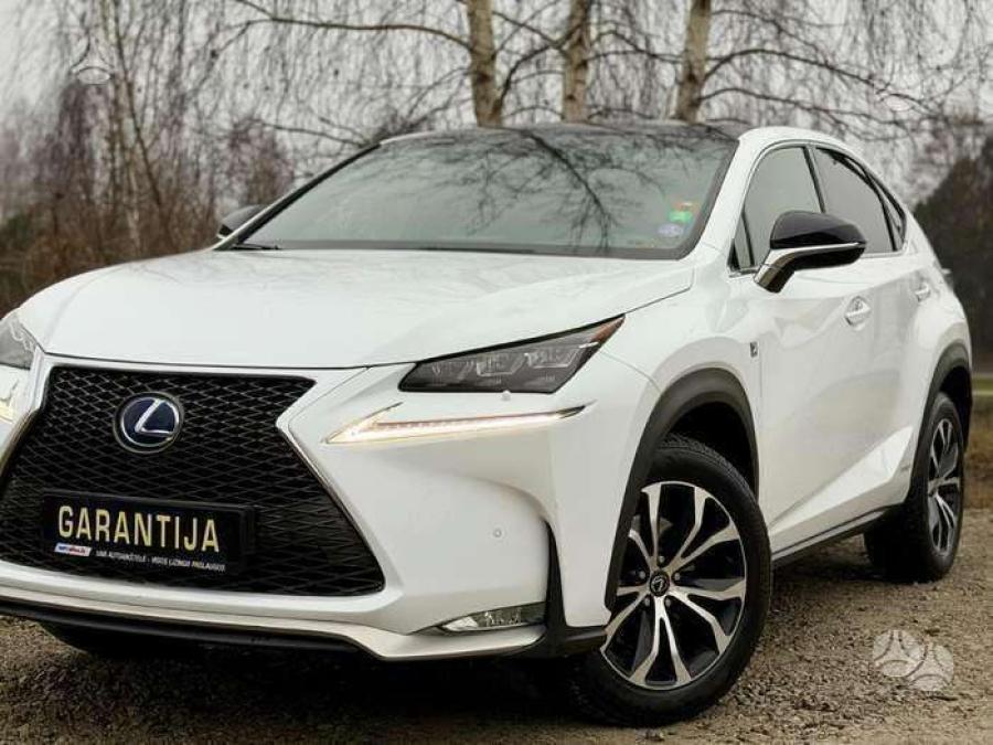 White Lexus NX 300h 2016 in Siauliai, with an engine capacity of 2.49 L and mileage of 194 thousand km for 22300 €, photo 16 on AUTOMOTO.COM.LV