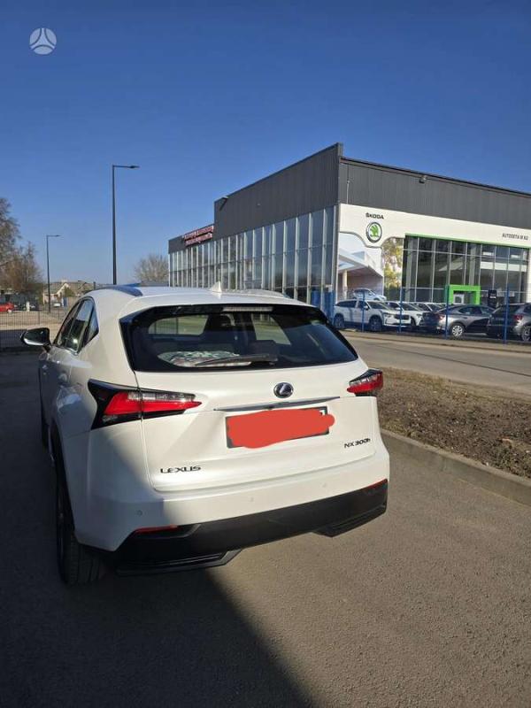 White Lexus NX 300h 2016 in Alytus, with an engine capacity of 2.49 L and mileage of 185 thousand km for 19900 €, photo 7 on AUTOMOTO.COM.LV