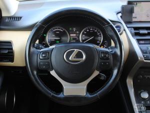 White Lexus NX 300h 2017 in Vilnius, with an engine capacity of 2.50 L and mileage of 125 thousand km for 22700 €, photo 7 on AUTOMOTO.COM.LV