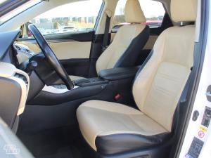 White Lexus NX 300h 2017 in Vilnius, with an engine capacity of 2.50 L and mileage of 125 thousand km for 22700 €, photo 17 on AUTOMOTO.COM.LV