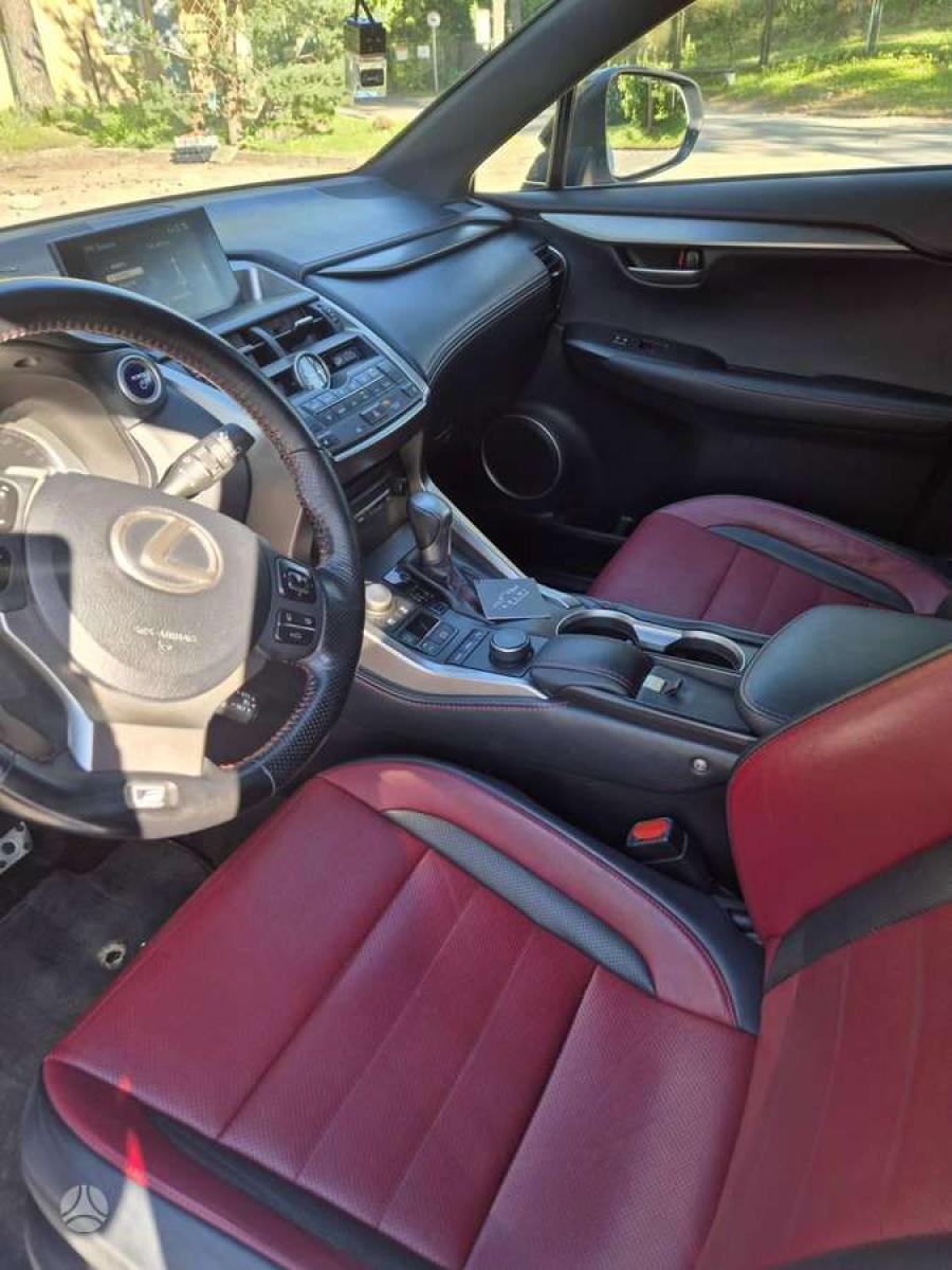 White Lexus NX 300h 2017 in Kaunas, with an engine capacity of 2.49 L and mileage of 219 thousand km for 21800 €, photo 18 on AUTOMOTO.COM.LV