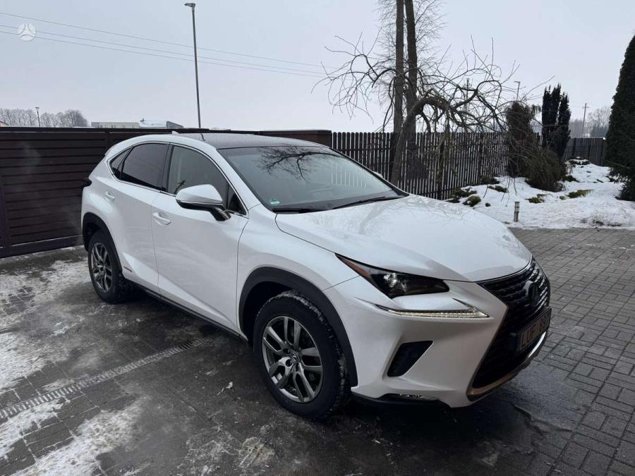 White Lexus NX 300h 2018 in Marijampole, with an engine capacity of 2.49 L and mileage of 170 thousand km for 25500 €, photo 8 on AUTOMOTO.COM.LV