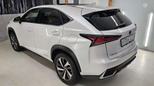 White Lexus NX 300h 2018 in Tallinn, with an engine capacity of 2.49 L and mileage of 109 thousand km for 30495 €, photo 5 on AUTOMOTO.COM.LV