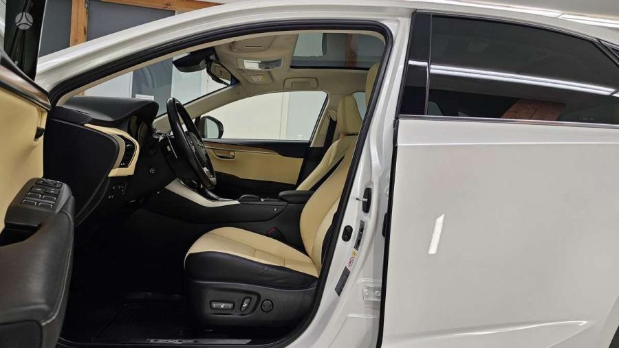 White Lexus NX 300h 2018 in Tallinn, with an engine capacity of 2.49 L and mileage of 109 thousand km for 30495 €, photo 8 on AUTOMOTO.COM.LV