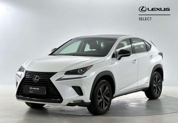 White Lexus NX 300h 2020 in Vilnius, with an engine capacity of 2.49 L and mileage of 82 thousand km for 31900 €, photo 1 on AUTOMOTO.COM.LV