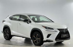 White Lexus NX 300h 2020 in Vilnius, with an engine capacity of 2.49 L and mileage of 82 thousand km for 31900 €, photo 16 on AUTOMOTO.COM.LV