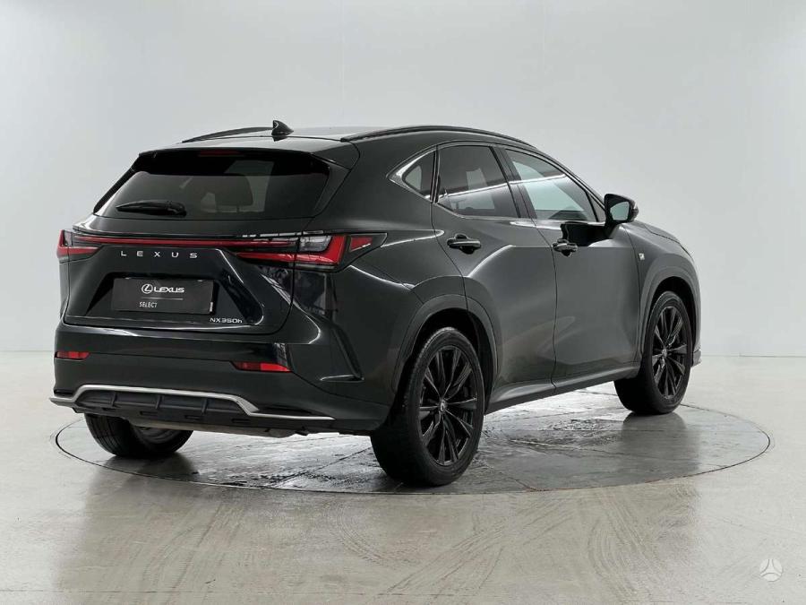 Black Lexus NX 350h 2023 in Vilnius, with an engine capacity of 2.49 L and mileage of 180 thousand km for 40900 €, photo 20 on AUTOMOTO.COM.LV