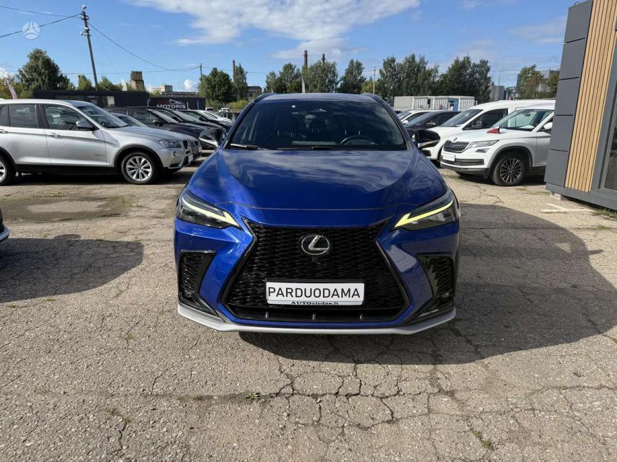 Zils Lexus NX 350h 2022 Panevēža, ar dzinēja tilpumu 2.49 L un nobraukumu 177 tūkst. km par 31800 €, foto 1 vietnē AUTOMOTO.COM.LV