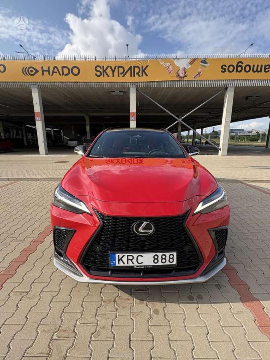 Red Lexus NX 350h 2023 in Vilnius, with an engine capacity of 2.50 L and mileage of 48 thousand km for 48500 €, photo 3 on AUTOMOTO.COM.LV