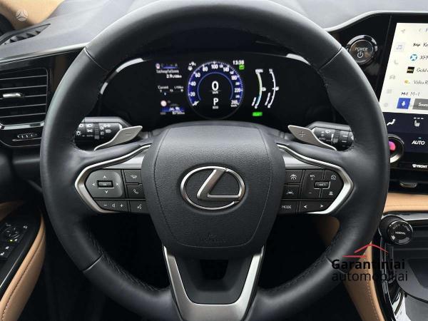 Black Lexus NX 450h 2023 in Vilnius, with an engine capacity of 2.49 L and mileage of 9 thousand km for 52750 €, photo 6 on AUTOMOTO.COM.LV