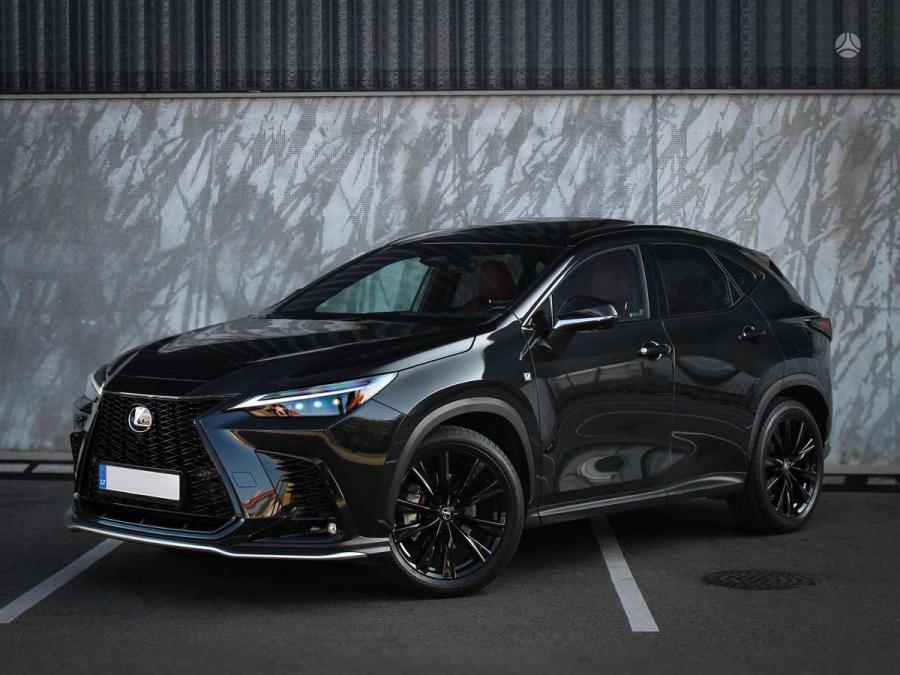 Black Lexus NX 450h 2024 in Kaunas, with an engine capacity of 2.49 L and mileage of 20 thousand km for 58500 €, photo 3 on AUTOMOTO.COM.LV