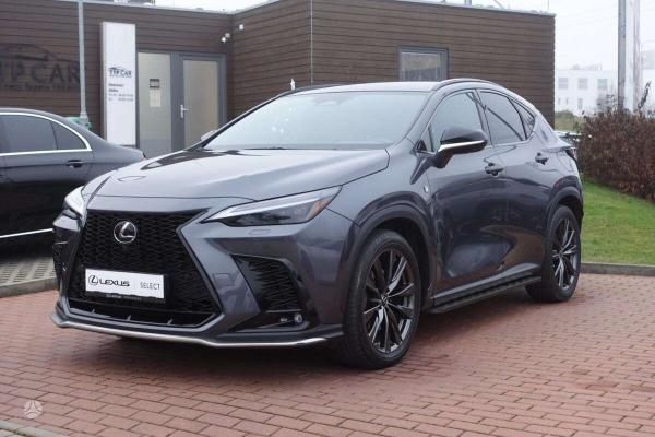 Pelēks Lexus NX 450h 2022 Viļņa, ar dzinēja tilpumu 2.49 L un nobraukumu 97 tūkst. km par 45490 €, foto 1 vietnē AUTOMOTO.COM.LV
