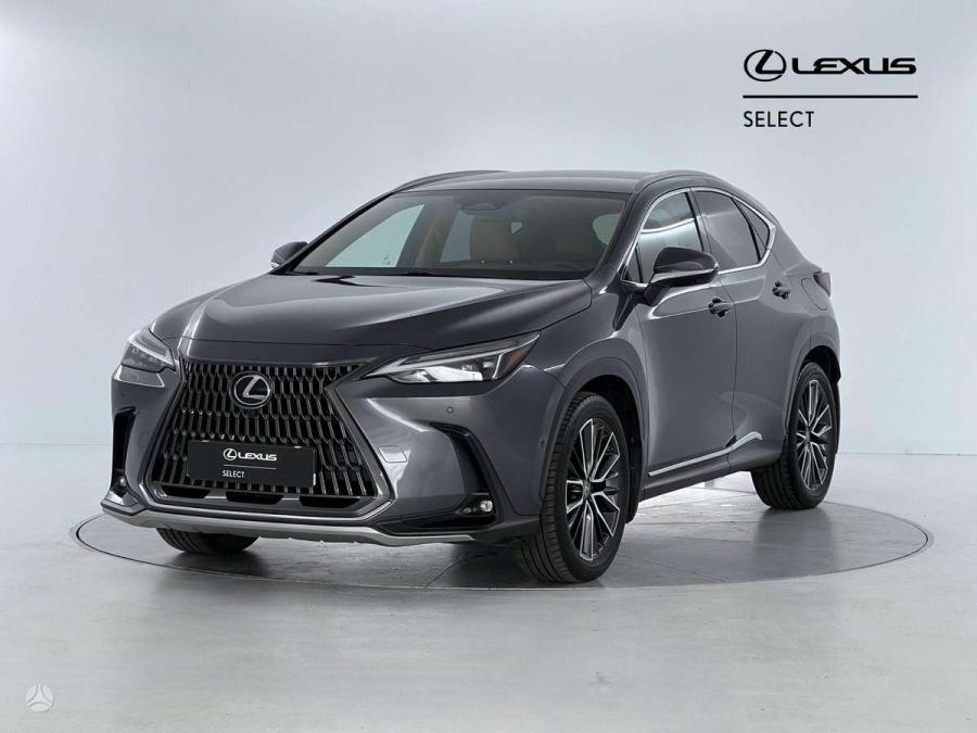 Grey Lexus NX 450h 2022 in Vilnius, with an engine capacity of 2.49 L and mileage of 98 thousand km for 49900 €, photo 2 on AUTOMOTO.COM.LV