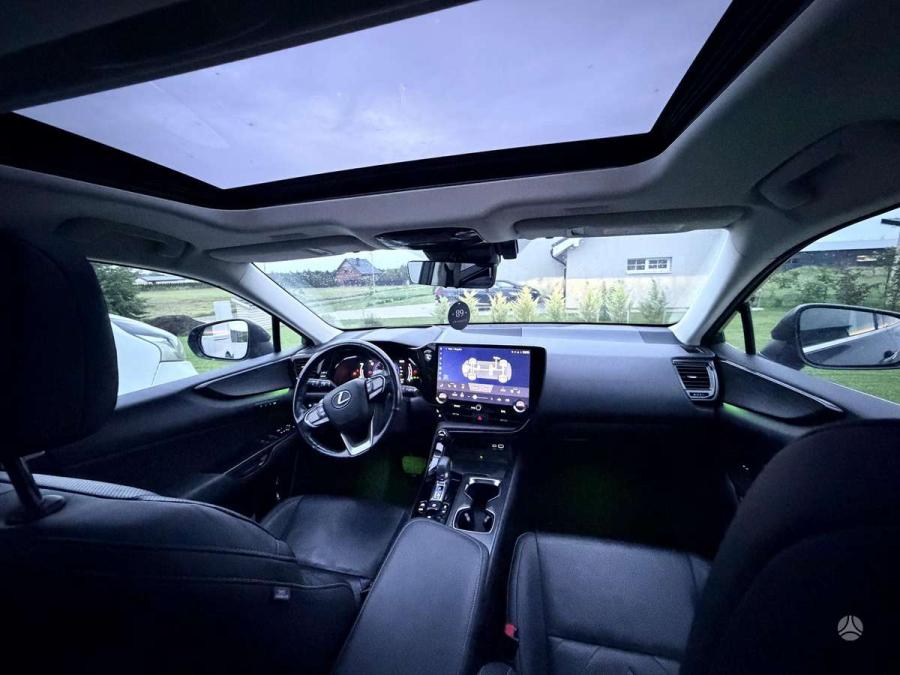 Grey Lexus NX 450h 2022 in Klaipeda, with an engine capacity of 2.49 L and mileage of 77 thousand km for 48700 €, photo 13 on AUTOMOTO.COM.LV