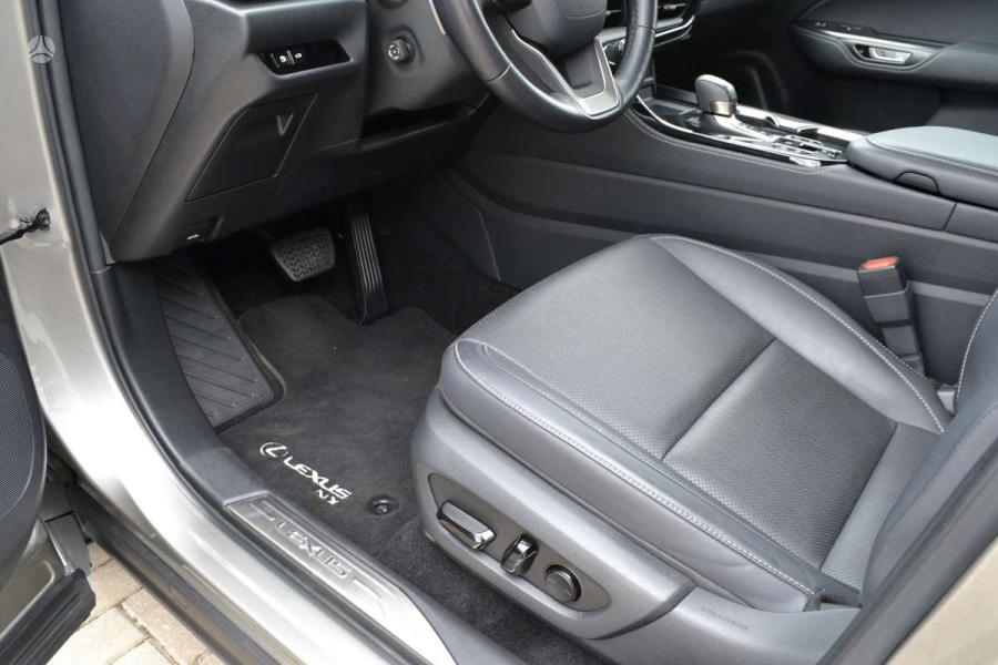 Grey Lexus NX 450h 2022 in Vilnius, with an engine capacity of 2.49 L and mileage of 124 thousand km for 43000 €, photo 27 on AUTOMOTO.COM.LV