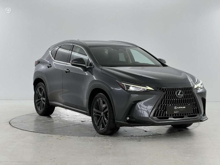 Grey Lexus NX 450h 2023 in Vilnius, with an engine capacity of 2.49 L and mileage of 61 thousand km for 47900 €, photo 18 on AUTOMOTO.COM.LV