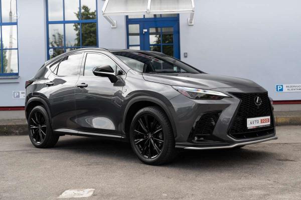 Pelēks Lexus NX 450h 2023 Viļņa, ar dzinēja tilpumu 2.49 L un nobraukumu 72 tūkst. km par 49990 €, foto 1 vietnē AUTOMOTO.COM.LV