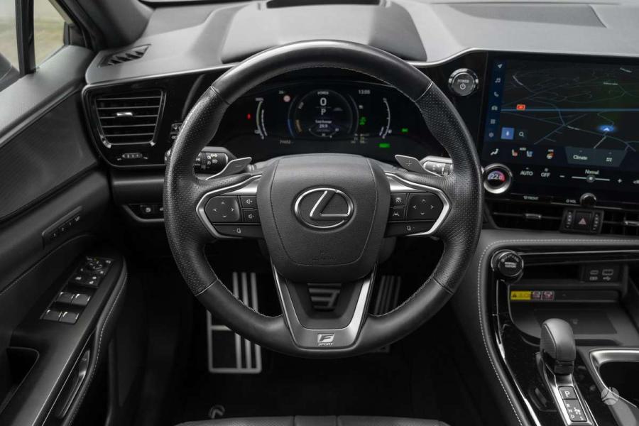 Grey Lexus NX 450h 2023 in Vilnius, with an engine capacity of 2.49 L and mileage of 72 thousand km for 49990 €, photo 18 on AUTOMOTO.COM.LV