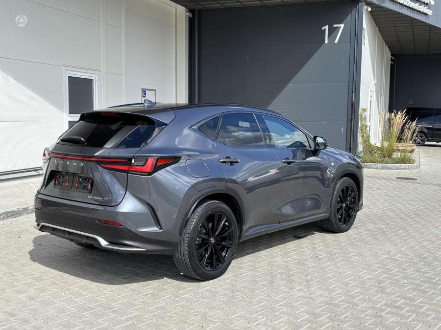 Grey Lexus NX 450h 2023 in Vilnius, with an engine capacity of 2.49 L and mileage of 92 thousand km for 49900 €, photo 5 on AUTOMOTO.COM.LV