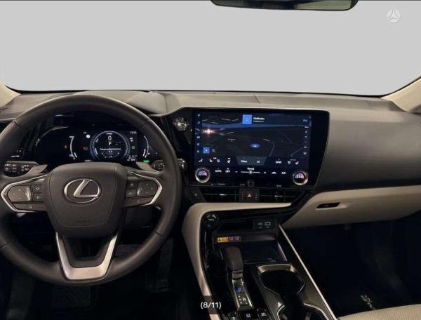 Grey Lexus NX 450h 2025 in Vilnius, with an engine capacity of 2.49 L and mileage of 14 thousand km for 58500 €, photo 8 on AUTOMOTO.COM.LV