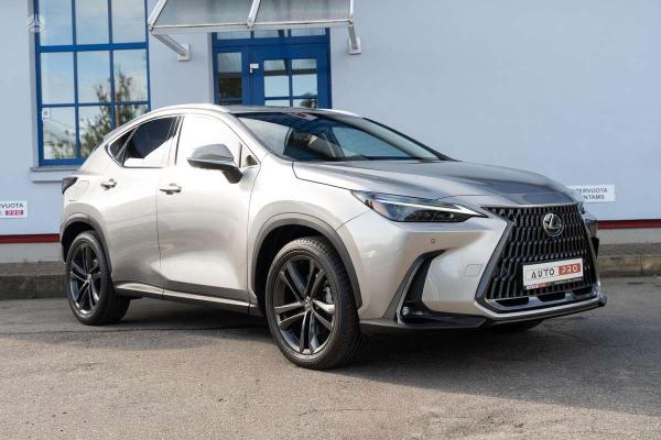 Lexus NX 450h 2025 in Vilnius on AUTOMOTO.COM.LV Grey Lexus NX 450h 2025 in Vilnius, with an engine capacity of 2.49 L and mileage of 11 thousand km for 59500 €, photo 1 on AUTOMOTO.COM.LV