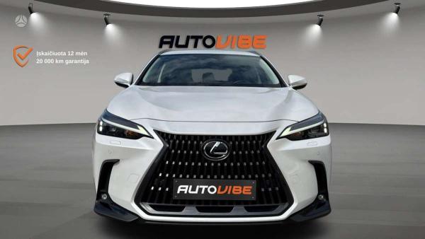 White Lexus NX 450h 2022 in Vilnius, with an engine capacity of 2.49 L and mileage of 29 thousand km for 47190 €, photo 2 on AUTOMOTO.COM.LV