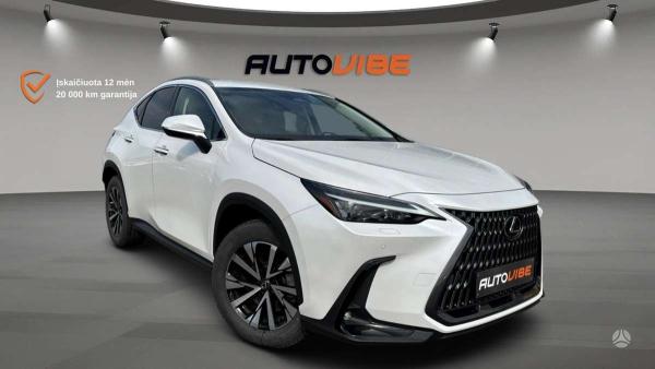 White Lexus NX 450h 2022 in Vilnius, with an engine capacity of 2.49 L and mileage of 29 thousand km for 47190 €, photo 3 on AUTOMOTO.COM.LV