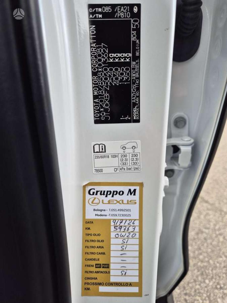 White Lexus NX 450h 2022 in Panevezys, with an engine capacity of 2.49 L and mileage of 60 thousand km for 43490 €, photo 32 on AUTOMOTO.COM.LV