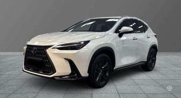 White Lexus NX 450h 2025 in Vilnius, with an engine capacity of 2.49 L and mileage of 24 thousand km for 56000 €, photo 1 on AUTOMOTO.COM.LV