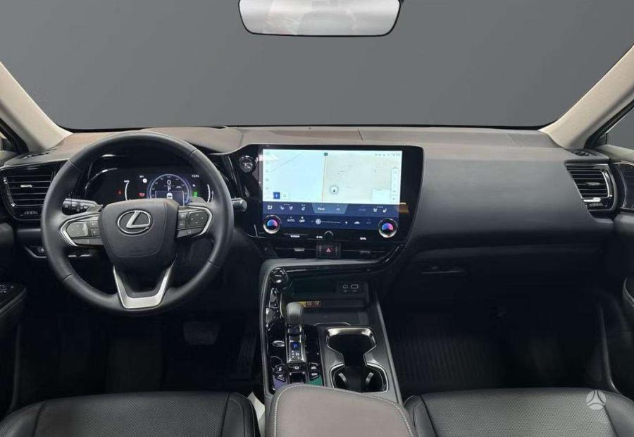 White Lexus NX 450h 2025 in Vilnius, with an engine capacity of 2.49 L and mileage of 24 thousand km for 56000 €, photo 7 on AUTOMOTO.COM.LV