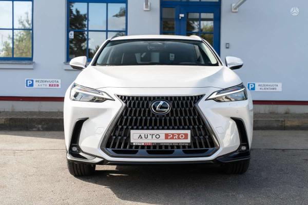 White Lexus NX 450h 2025 in Vilnius, with an engine capacity of 2.49 L and mileage of 2 thousand km for 60500 €, photo 3 on AUTOMOTO.COM.LV