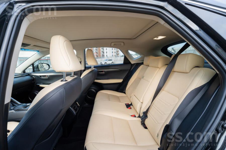 Black Lexus NX 2017 in Riga, with an engine capacity of 2.50 L and mileage of 64 thousand km for 25500 €, photo 12 on AUTOMOTO.COM.LV