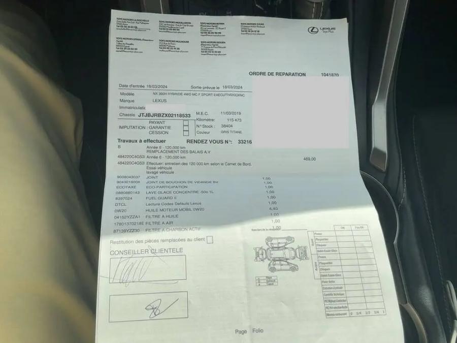 Серый Лексус НХ 2019 в Даугавпилс, объемом двигателя 2.50 л и пробегом 148 тыс. км за 27950 €, фото 18 на AUTOMOTO.COM.LV