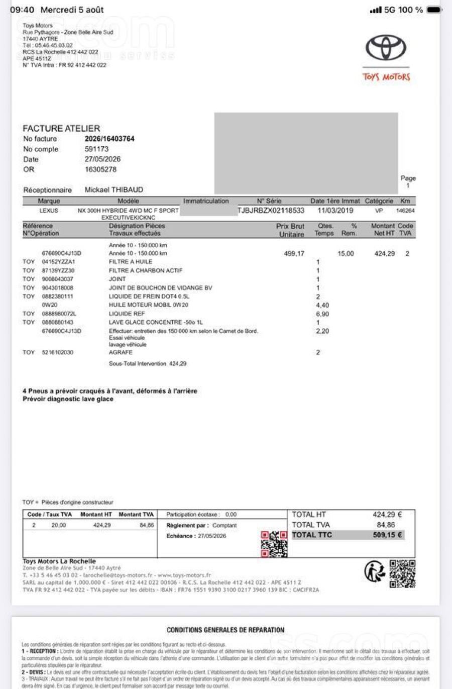 Grey Lexus NX 2019 in Daugavpils, with an engine capacity of 2.50 L and mileage of 148 thousand km for 27950 €, photo 15 on AUTOMOTO.COM.LV
